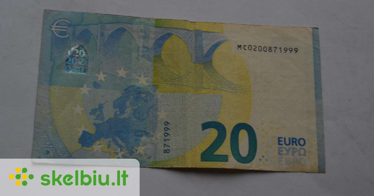 Banknotas 20 euru 999 - Skelbiu.lt