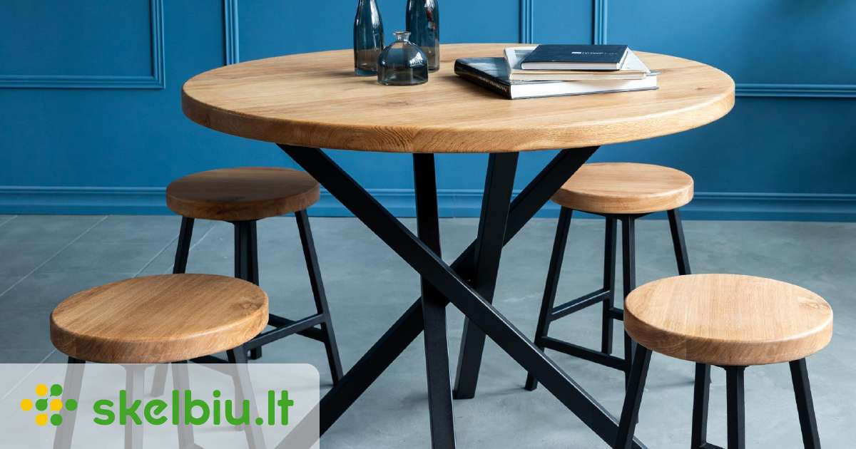 apvalus azuolo stalas skelbimai - Skelbiu.lt