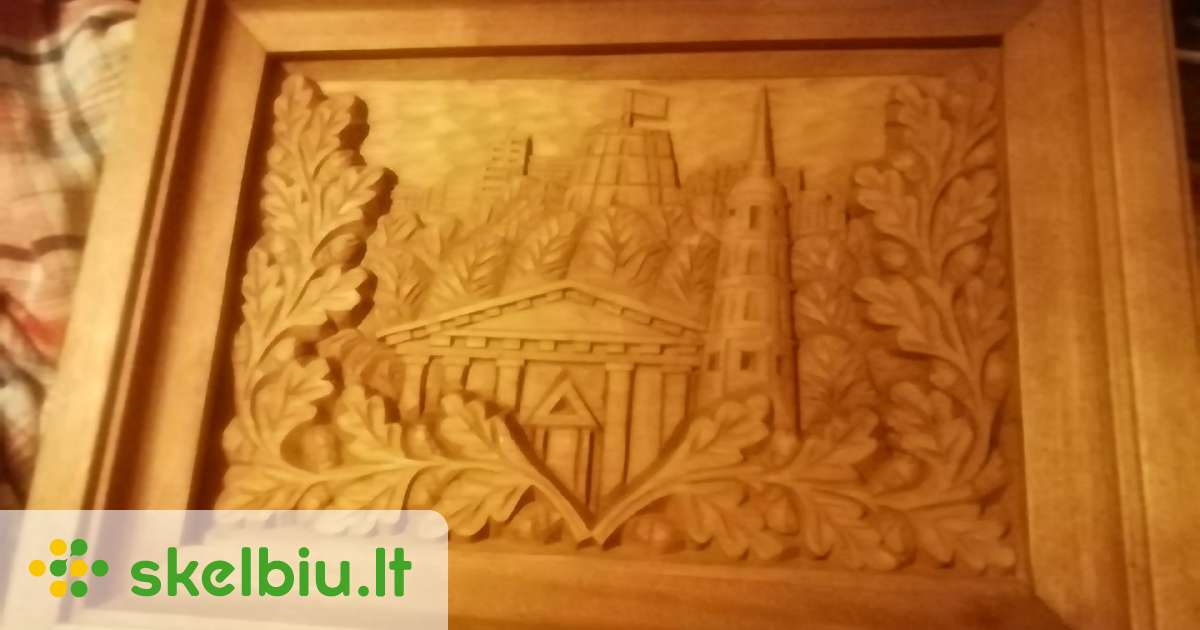 Drozyba Vilniaus simboliai medzio paveikslas - Skelbiu.lt