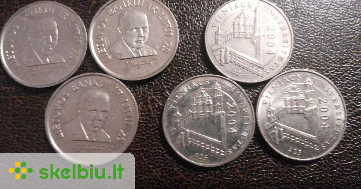 Vieno Lito Proginės Monetos - Skelbiu.lt