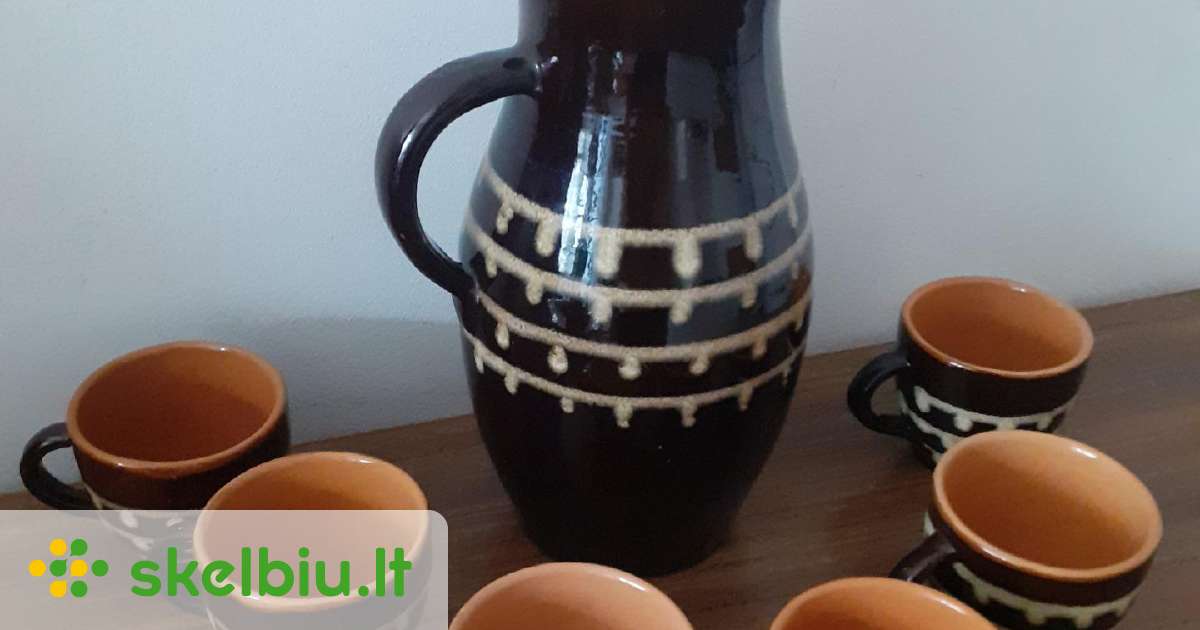 Molinis ąsotis su puodukais. - Skelbiu.lt