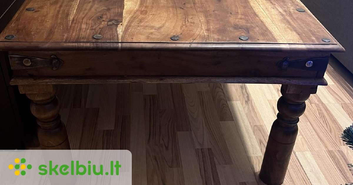 Ąžuolinis stalas Ilgis 1,50 plotis 90 aukštis 56cm - Skelbiu.lt