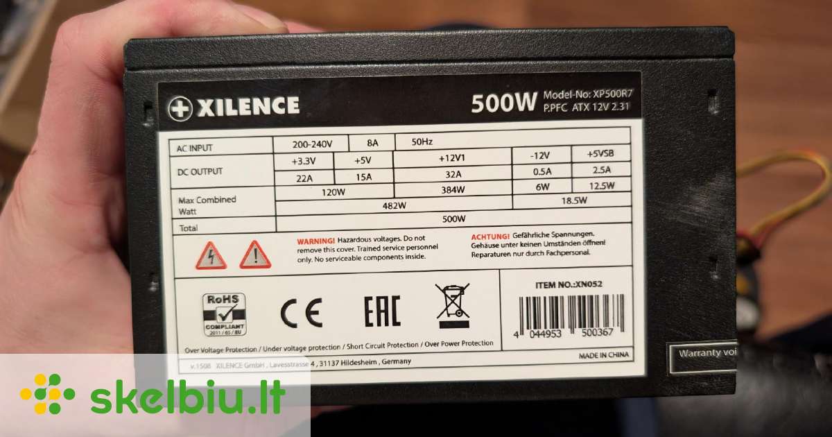 Xilence 500w psu maitinimo blokas - Skelbiu.lt