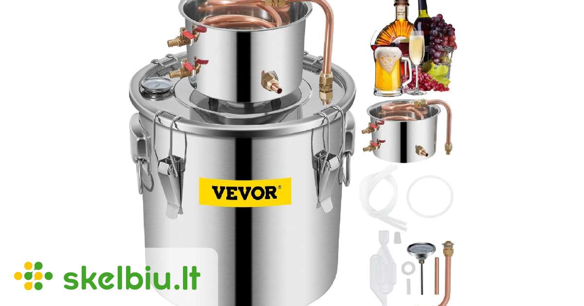 Vandens / alkoholio distiliatorius, 30l, 2-u indų - Skelbiu.lt