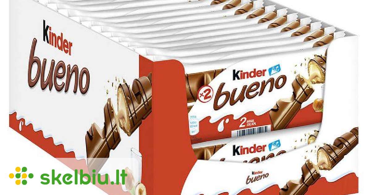 Kinder Bueno šokoladiniai batonėliai 30 x2 - Skelbiu.lt