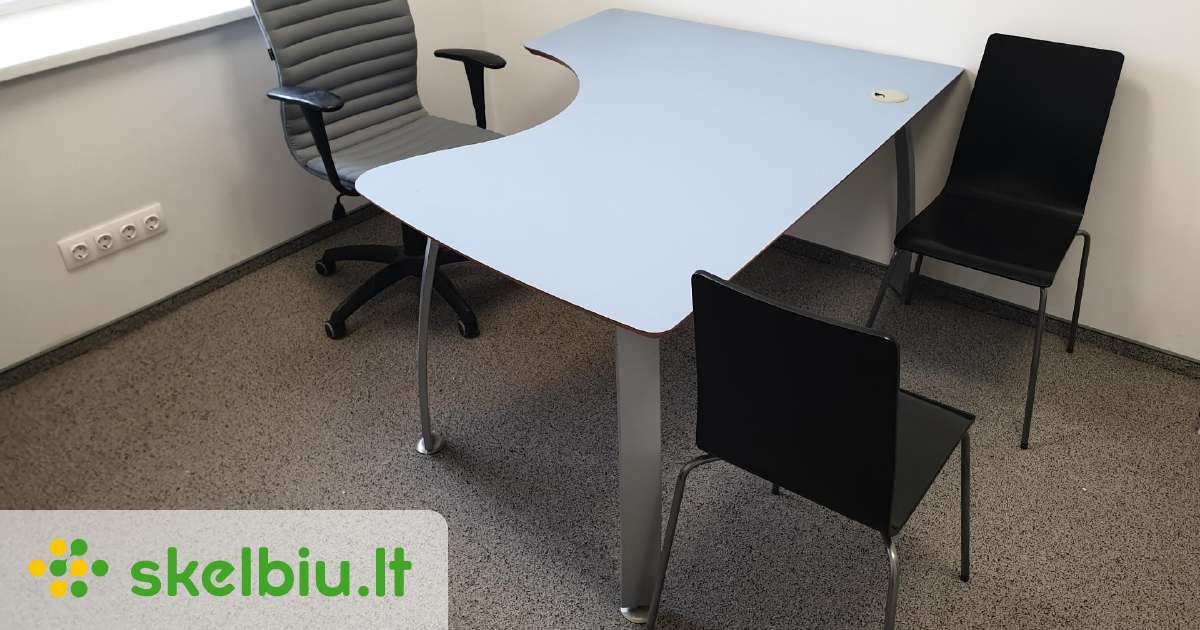 Ofiso stalas su kėde ant ratuku - Skelbiu.lt