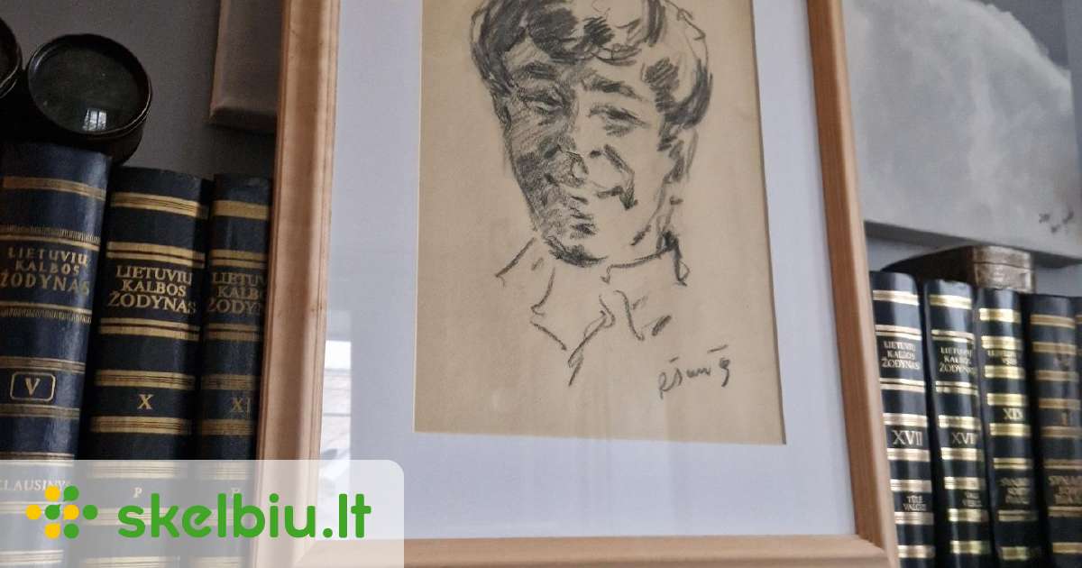 A.r. Šakalys 1938 - 2019 paveikslas vyro portretas - Skelbiu.lt