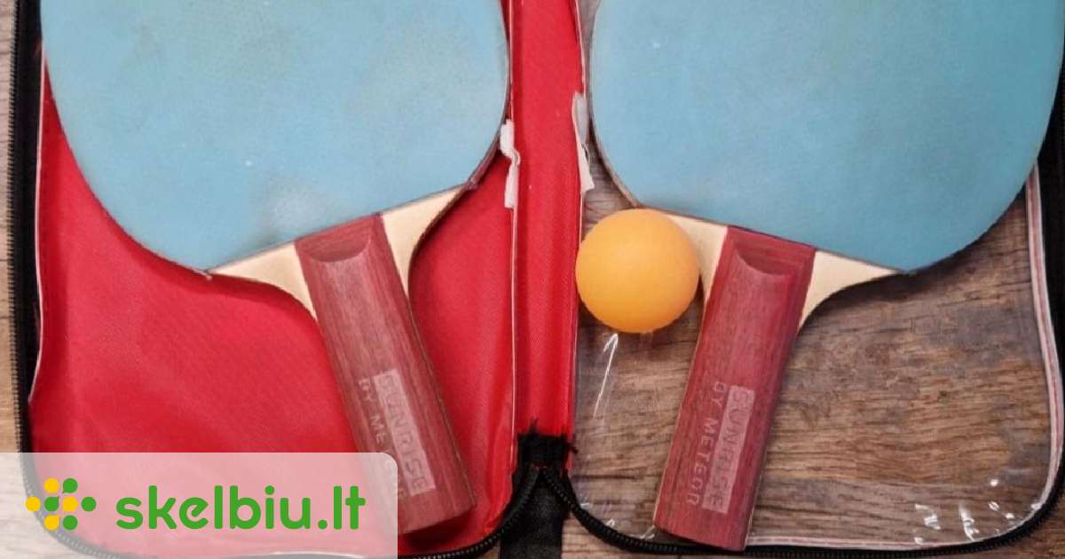 2 stalo teniso raketės su dėklu ir kamuoliuku - Skelbiu.lt
