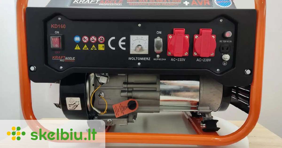 Elektros Generatorius 3000/3500w 12v/230v Kd160 - Skelbiu.lt