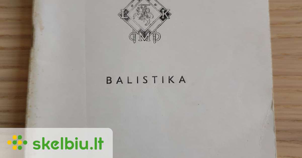 Balistika, 1993, Vilnius - Skelbiu.lt