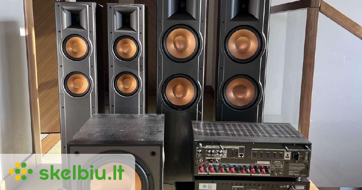 Klipsch kolonėlės + Sub ir Denon stiprintuvas - Skelbiu.lt