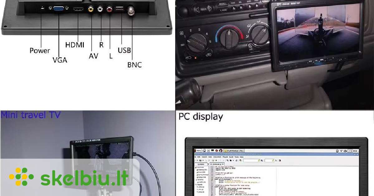 10 colių mini monitorius (naujas, neišpakuotas) - Skelbiu.lt