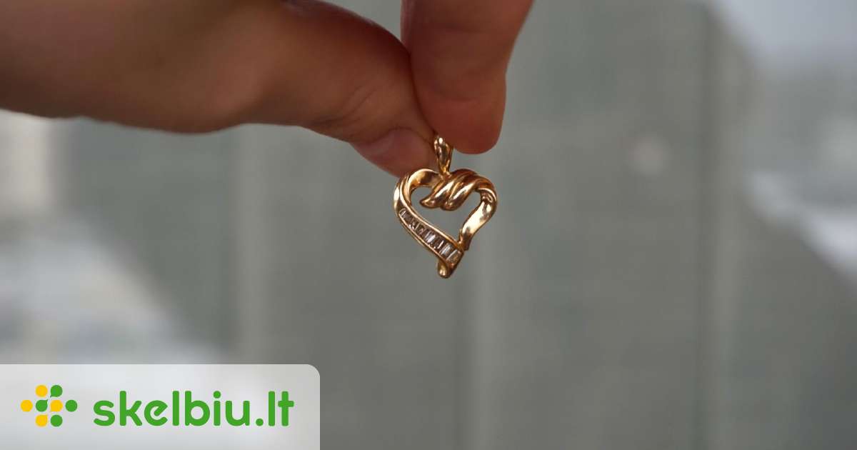 Auksinis pakabukas - širdelė - Skelbiu.lt