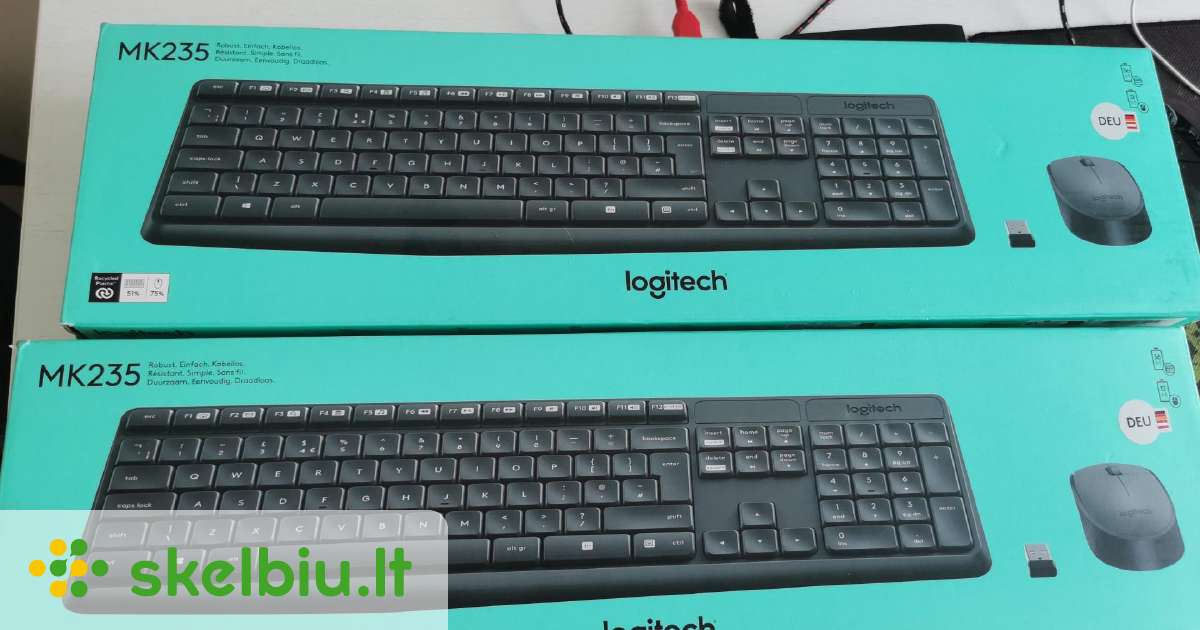 Nauja Logitech Vokiška klaviatūra su pelyte - Skelbiu.lt