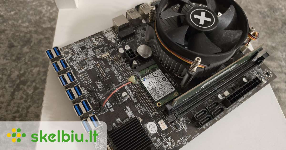 Btc B250c + Intel i3 + 8gb RAM + WiFi + 256 GB SSD - Skelbiu.lt