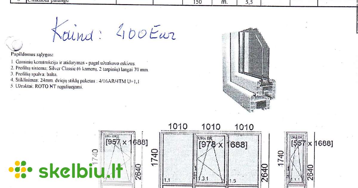 Padavimai iš sandėlio Pvc langai ir durys - Skelbiu.lt