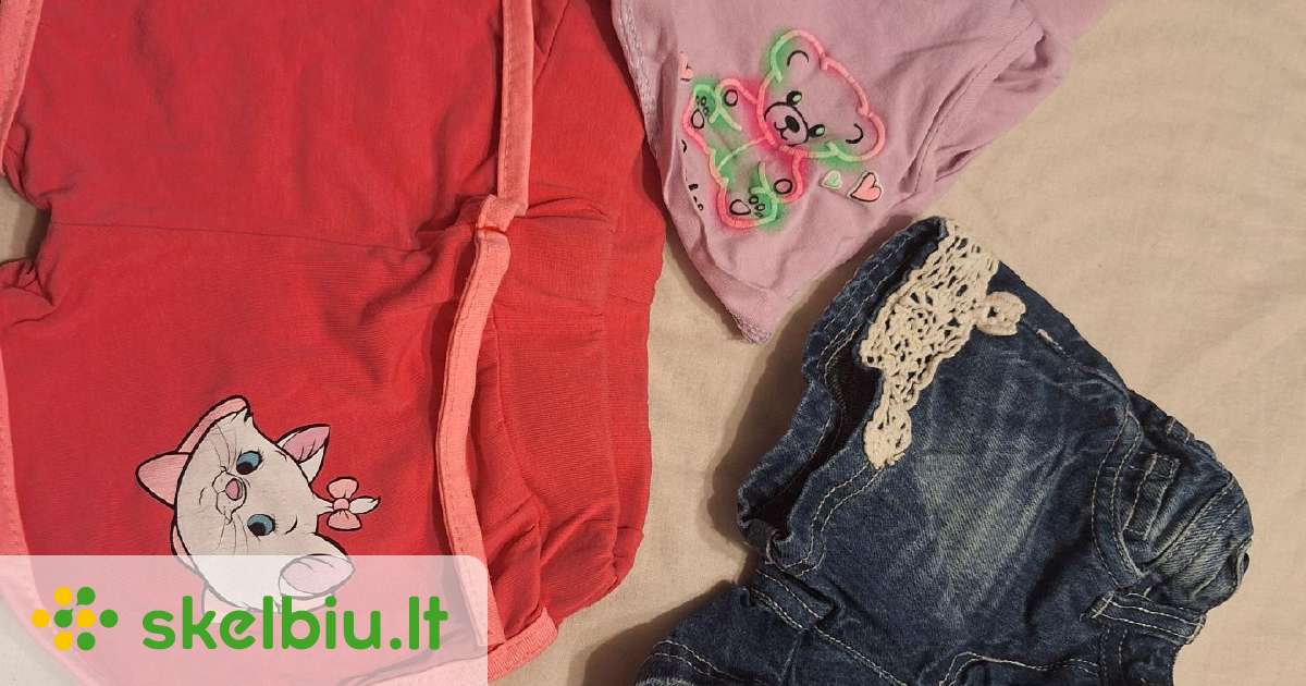 Mergaitiški devėti šortai - Skelbiu.lt