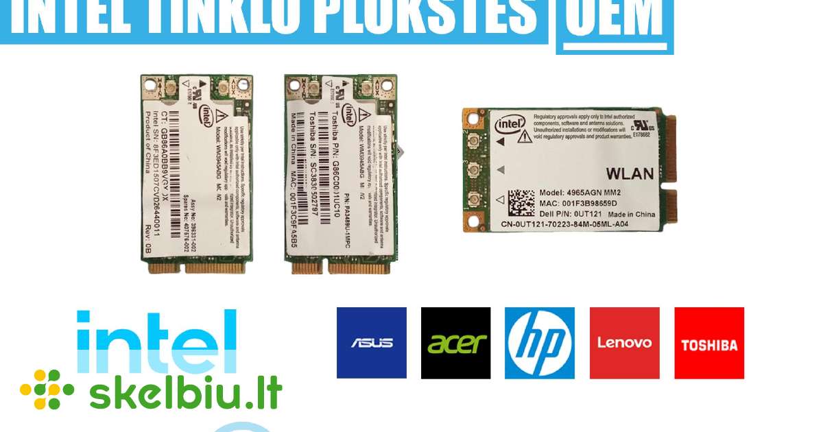 Full Mini Intel tinklo plokštės (Originalios) - Skelbiu.lt