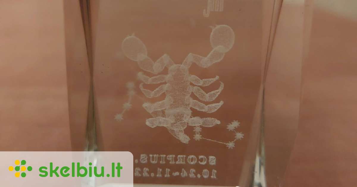 Stiklinė figūrėlė su zodiako ženklu Skorpionas - Skelbiu.lt