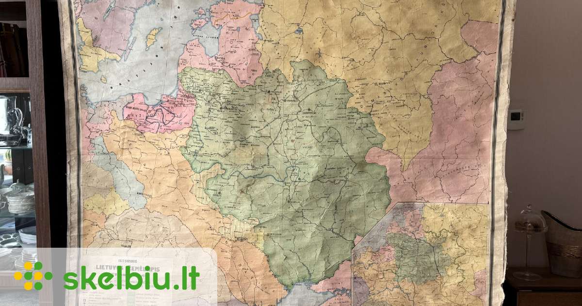 Parduodu Lietuvos zemelapi,1937m. - Skelbiu.lt