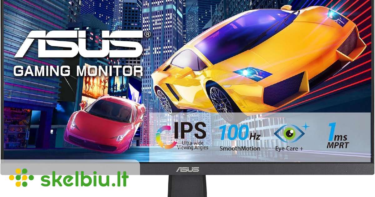 Asus Eye Care Va24e 24'' Fhd, 100 Hz, 1 M/s Naujas - Skelbiu.lt