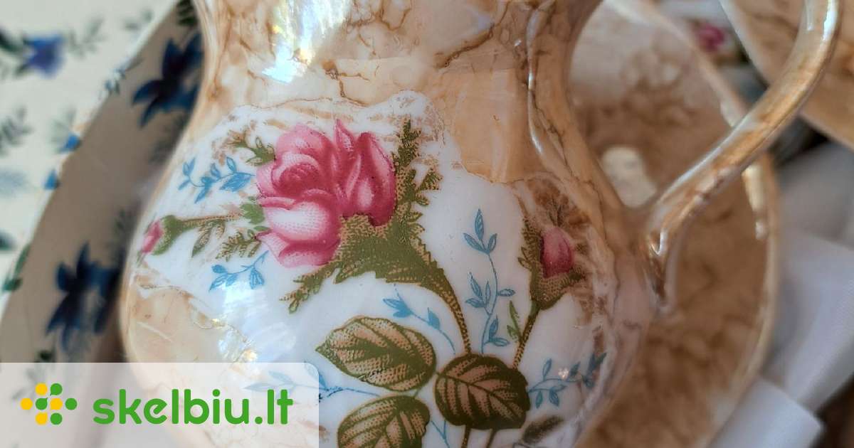 "Marmurinis" šešių asmenų kavos servizas - Skelbiu.lt