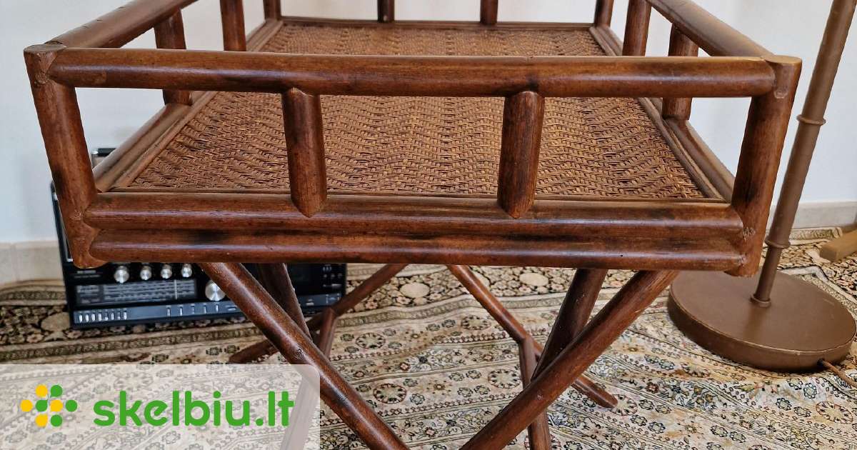 Vintažinis Mid Century ratango padėklas/stalas - Skelbiu.lt