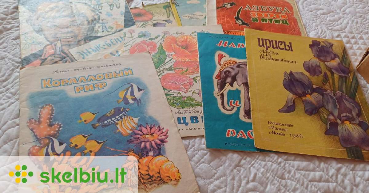 Senos spalvinimo knygeles, kelios - skaitymui - Skelbiu.lt