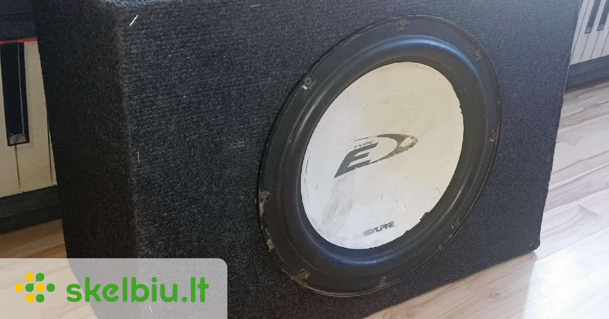 Alpine Swe-1241 200w Rms subas su dėže - Skelbiu.lt