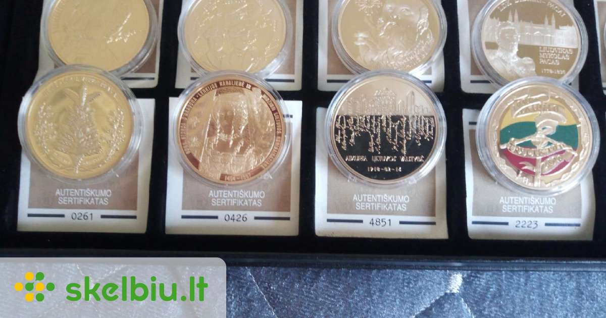 Paauksuoti proginiai medaliai - Skelbiu.lt