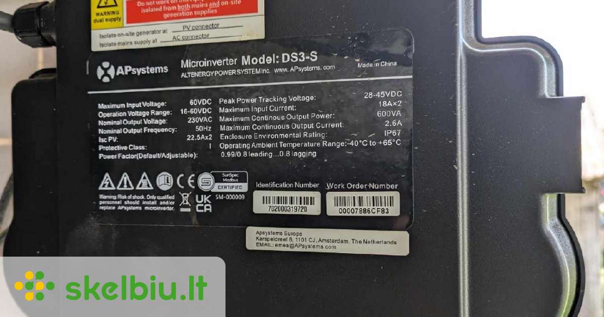 Saulės elektrinė Diy 600w Apsystems - Skelbiu.lt