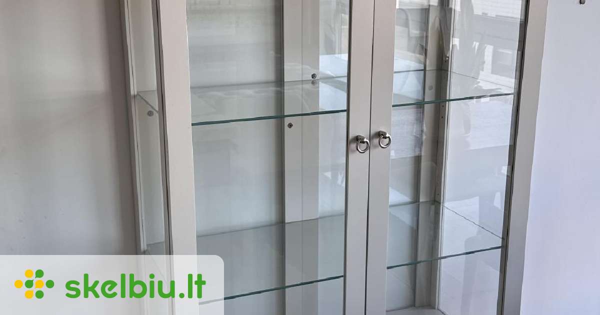 Balta spinta su stiklu - Skelbiu.lt