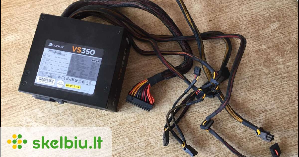 Corsair Vs350 su 80 + sertifikatu - Skelbiu.lt