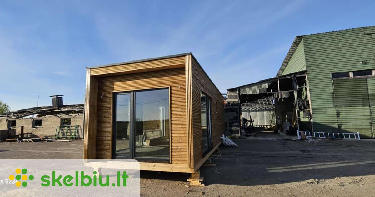 Modulinis namas iš termo rąstų - Skelbiu.lt