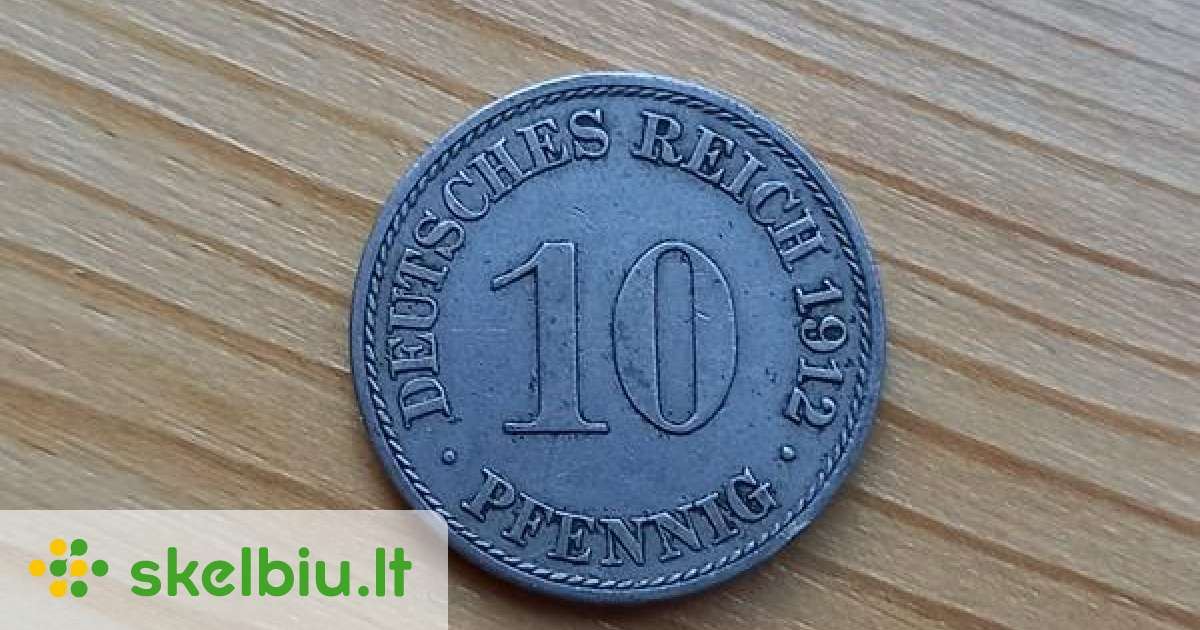 Vokietijos imperija 1912 10 pfenigiu - Skelbiu.lt