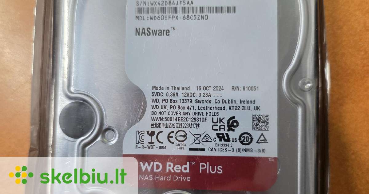 HDD vidinis kietasis diskas Western Digital Wd60ef - Skelbiu.lt