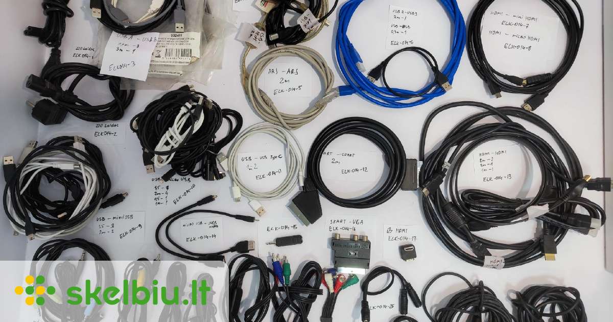 A@ Įvairūs laidai: Usb, Hdmi, Audio, Scart, tinklo - Skelbiu.lt