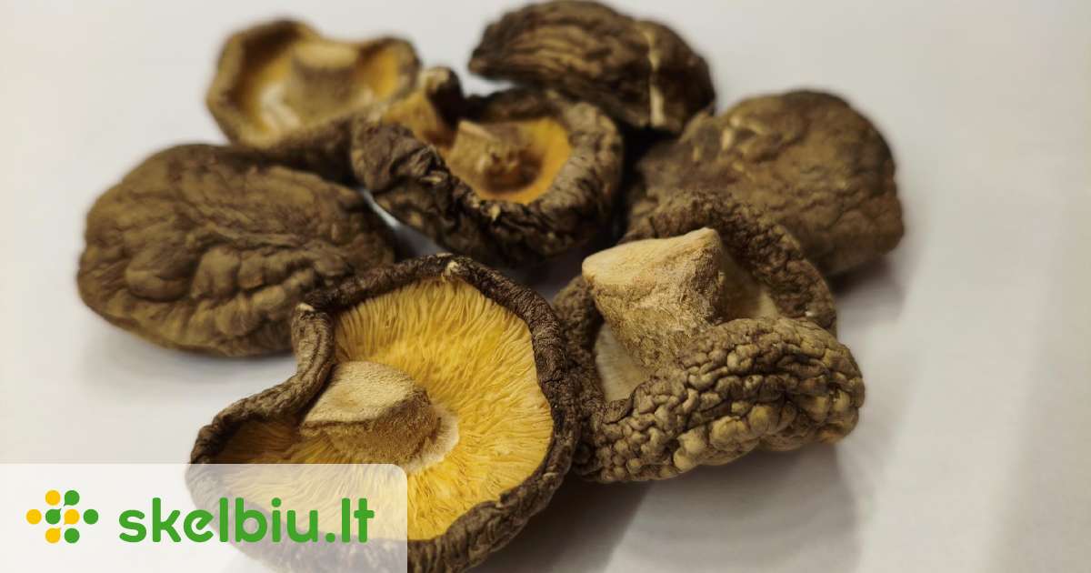 Džiovinti Shiitake grybai 100g. - Skelbiu.lt
