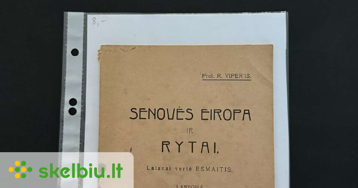 Senovės Eiropa ir Rytai I knygelė 1918m. - Skelbiu.lt