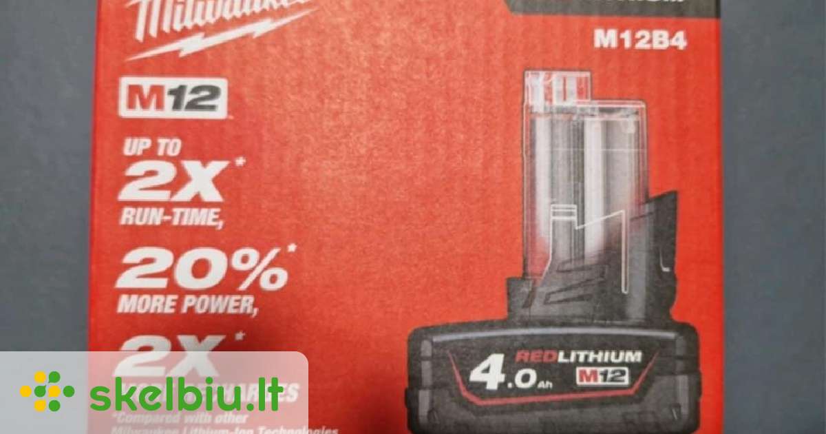 Milwaukee M12 4ah - Skelbiu.lt