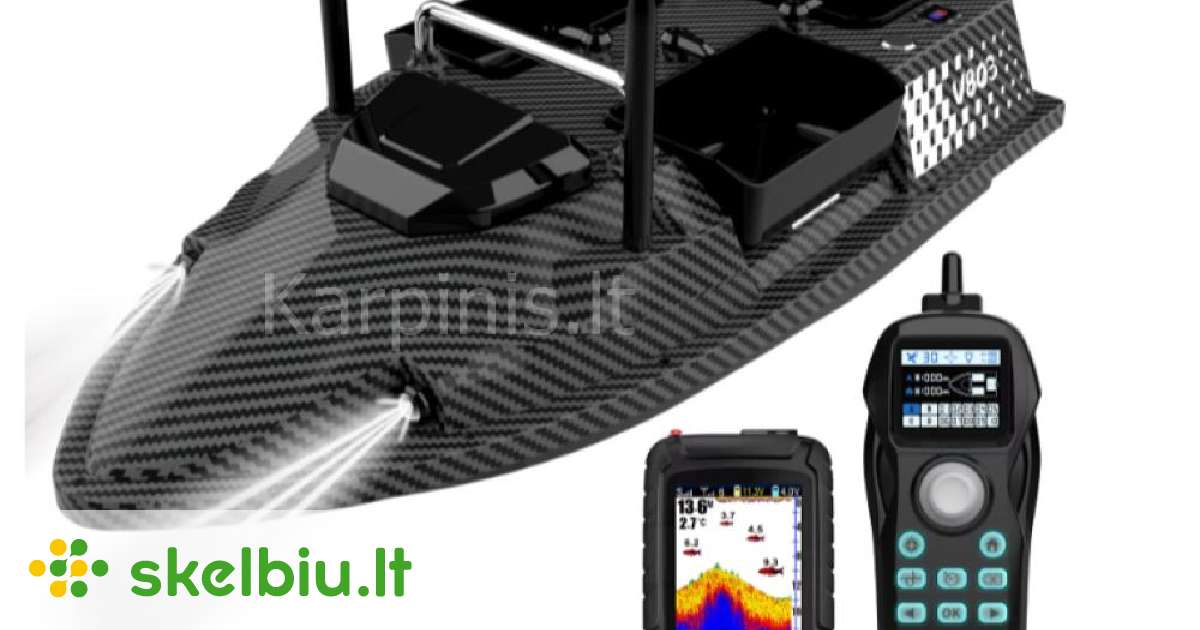 Flytec V803 Pro laivelis su GPS ir Echolotu 500 m - Skelbiu.lt