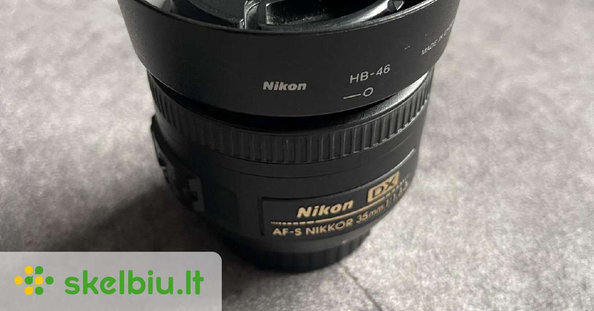 Af-s Dx Nikkor 35mm f/1.8g F-mount + Ftz - Skelbiu.lt