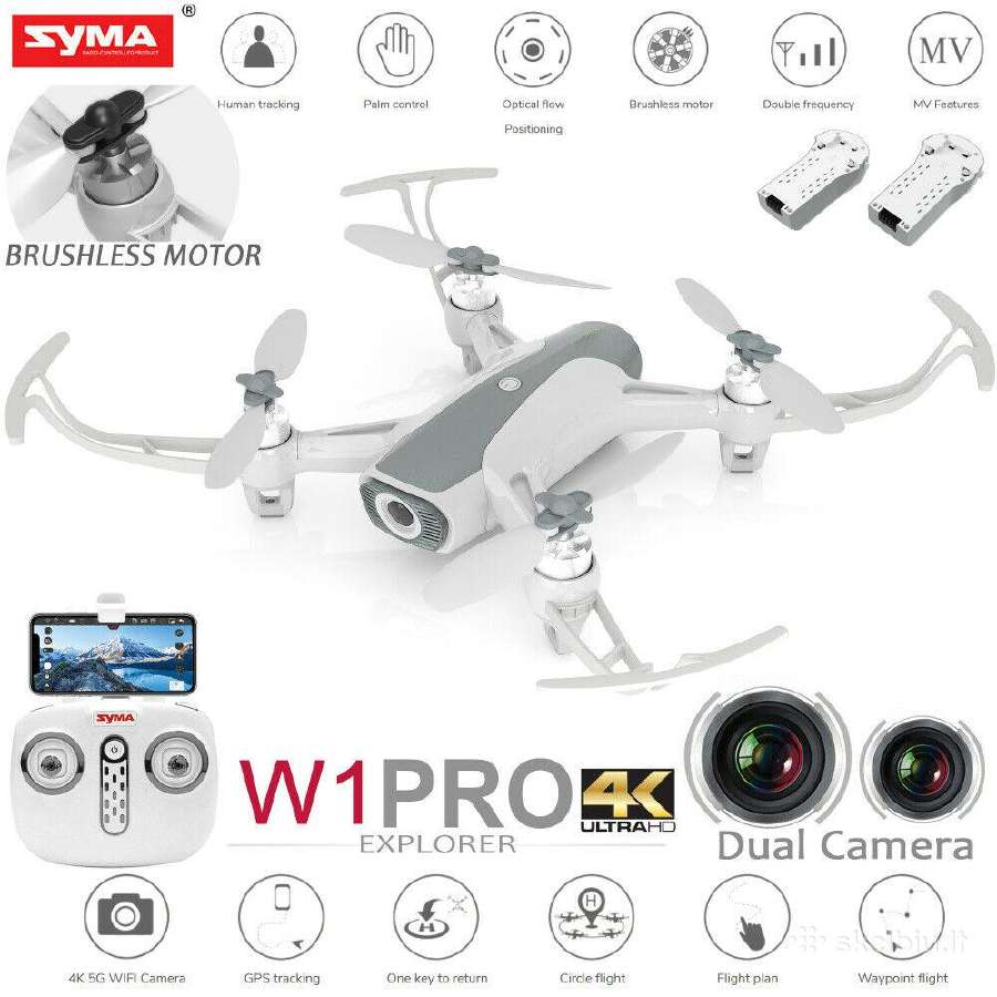 Syma W1 Pro 4k WiFi brushless dronas - Skelbiu.lt