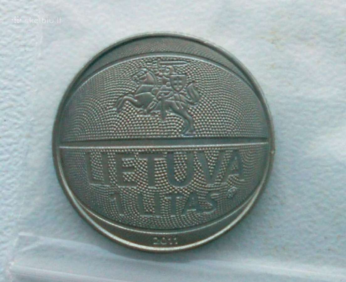 1 litas 2011m Unc iš bankinio ritinėlio - Skelbiu.lt