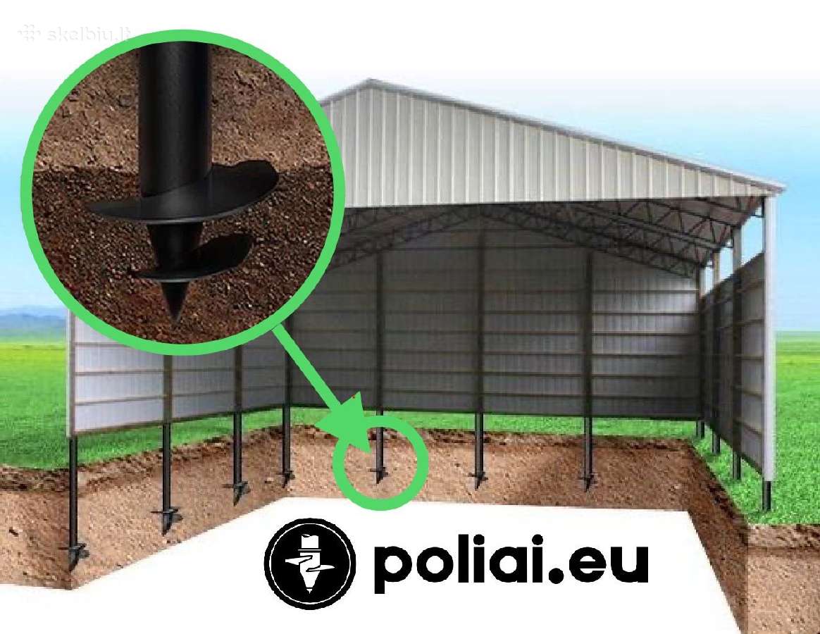 Sraigtiniai poliai pamatams - Skelbiu.lt
