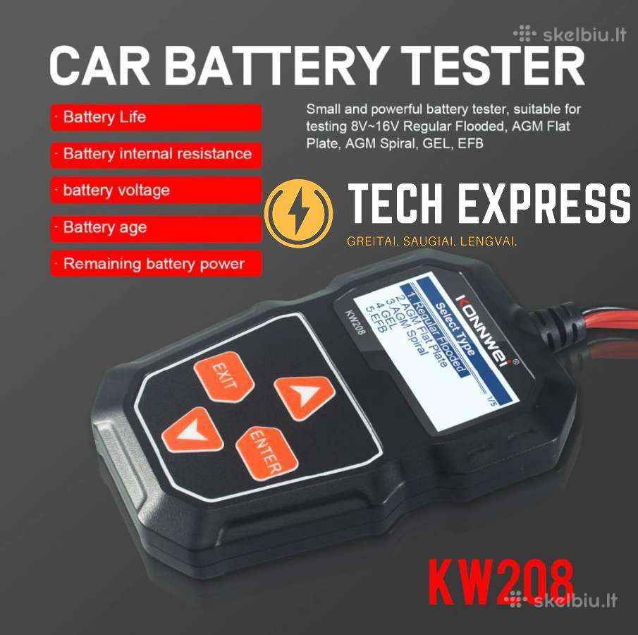 Akumuliatorių startinės srovės matuoklis testeris - Skelbiu.lt