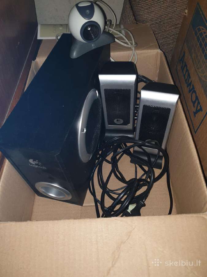 Logitech kompiuterinės kolonėlės ir webcam - Skelbiu.lt