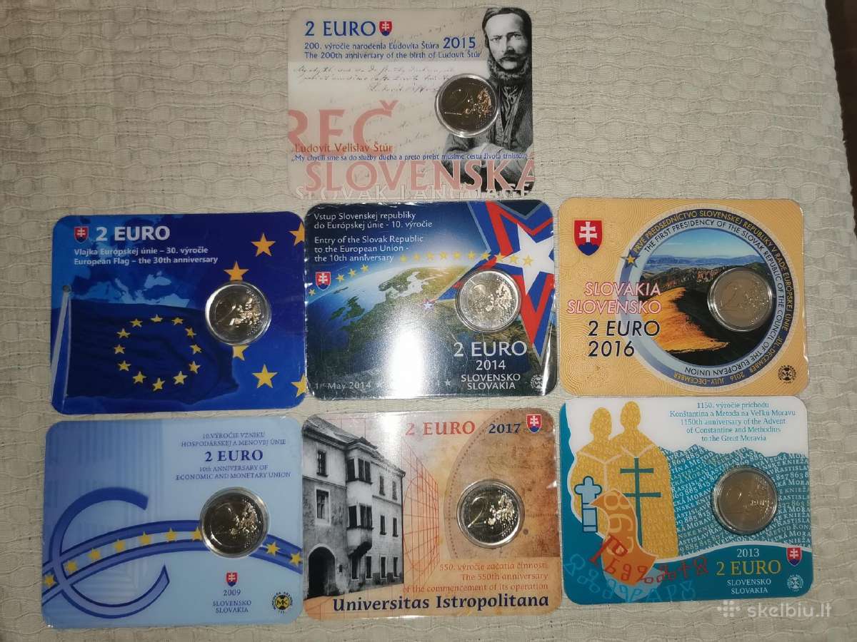 2 Euru progines monetos kortelese Bu - Skelbiu.lt