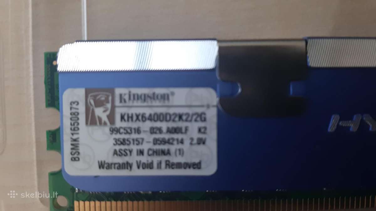 RAM Ddr2 khx6400d2k2/2g - Skelbiu.lt