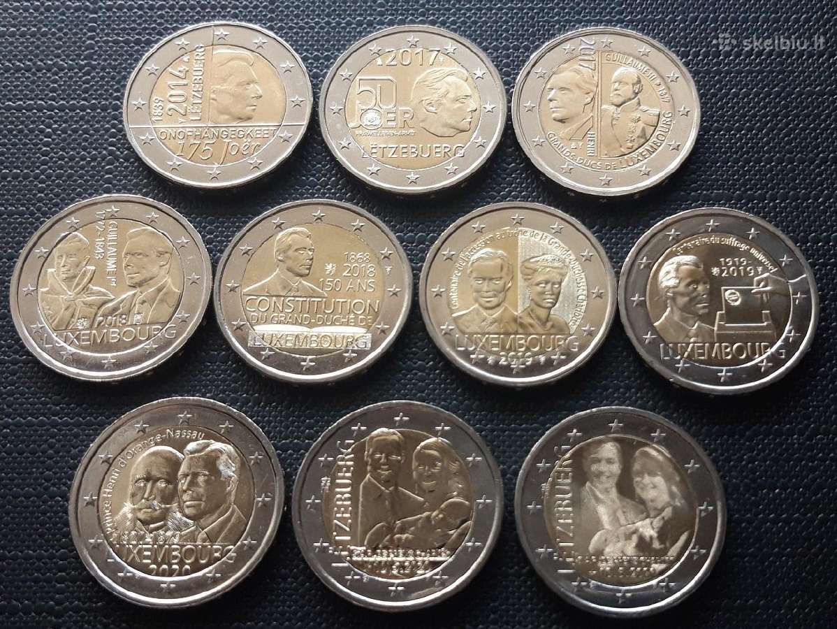 Liuksemburgas, 2 eurų unc proginės monetos - Skelbiu.lt